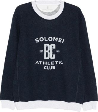 Brunello Cucinelli Homme, Pulls, Bleu, Taille: 3XL Athletic Club SweaT-shirt