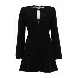 Self Portrait Sequin Knit Mini Dress - - Dresses - Damen - Schwarzk - M