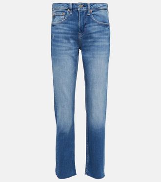 AG - Adriano Goldschmied Mid-Rise Slim Jeans Girlfriend