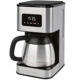 Profi Cook ProfiCook Kaffeemaschine mit Thermoskanne | f&uuml;r bis zu 10 Tassen Kaffee | Aromawahl | Tropfstopp | mit Uhrzeit-Anzeige | Filterkaffeemaschine Edelstah