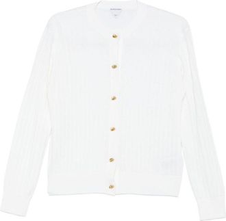 Bottega Veneta Fine Knit Wool Cardigan - White