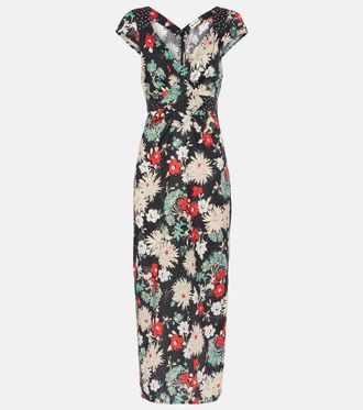 Rixo Robe midi Carey en coton à fleurs