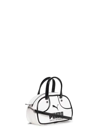 Puma Womens 1976 Micro 1 L Handbag White Recycled Polyurethane Handbags Hand Bags