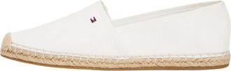 Tommy Hilfiger Damen Espadrilles Flag Canvas mit Logo, Weiß (Ecru), 37