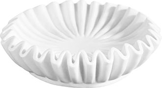 Generic Dekorative Schale mit Rüschen - Elegante Schale für Wohnkultur, Couchtisch und Küche | Dekorative Obstschale mit Simulation aus antikem Harz für Wohnz