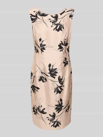 Christian Berg Cocktail Knielanges Cocktailkleid mit Rundhalsausschnitt