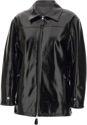Courrèges Femme, Vestes, Noir, Taille: 38 FR Veste Oversize en Vinyle