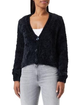 Only Onliggy Ls Crop V-Neck Cardigan KNT, Noir, M Femme