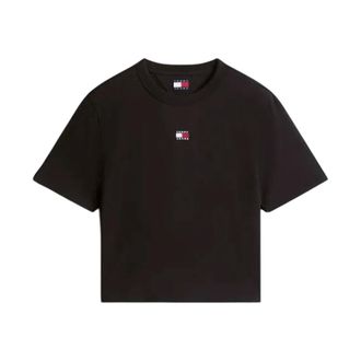 Tommy Jeans Damen, Oberteile, Schwarzk, LGr&ouml;&szlig;e