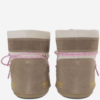 Moon Boot Womens Icon Low Boots Beige Leather