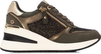 Xti Sportschuhe Sneaker Damen Khaki - Bequeme und vielseitige Schuhe - Casual Mode - Modell 14437903 (Größe 37)