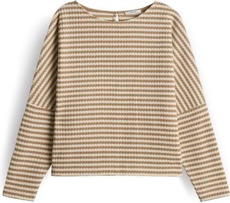 OPUS Sweatshirt GRESH in Strickoptik Lockere Passform, schmal zulaufender Schnitt, &uuml;berschnittene Schulter