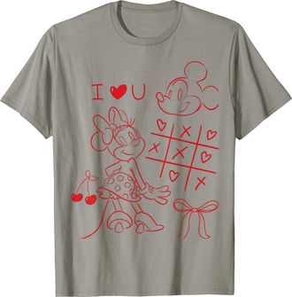 Disney Mickey Mouse And Minnie I Love You Valentine T-Shirt