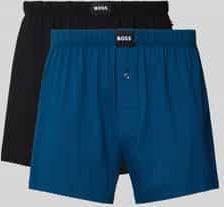 HUGO BOSS Boxershorts mit Logo-Detail im 2er-Pack