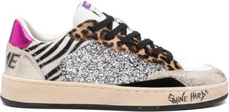 Crime London Sneakers mit Animal-Print - Nude