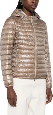 Herno Femme, Vestes, Gris, Taille: 42 FR Nylon Short Down Jacket
