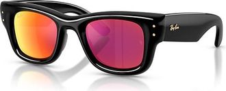 Ray-Ban Wayfarer Puffer Sonnenbrillen Schwarz Fassung Braun Glas 50-23