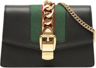 Gucci Sac bandouli&egrave;re Sylvie Pre-owned - Femme - Pre-owned - Noir - Taille: ONE Size