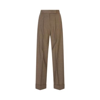 Max Mara Manetta High-Waist Hosen - - Trousers - Damen - Braun - XS