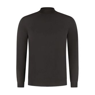 Zanone Schokoladenbrauner Pullover mit weitem Rundhalsausschnitt - - Knitwear - Herren - Braun - L