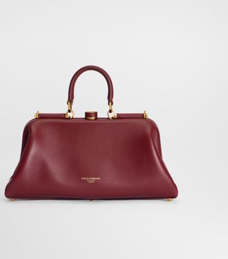 Dolce & Gabbana Handtasche Grandma Medium Aus Plong&eacute; Nappa-leder - Frau Collection Burgunderrot Onesize