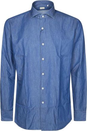 Xacus Homme, Chemises, Bleu, Taille: M Chemise D&eacute;lav&eacute;e Tailor