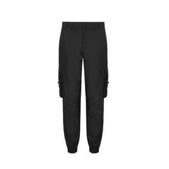 Prada Nylon-Cargohose in Schwarz