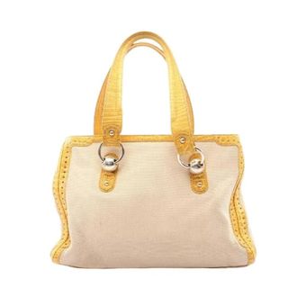Celine Pre-owned Schultertasche aus gepr&auml;gtem Leder - - Pre-owned - Damen - Beige - ONE SIZE
