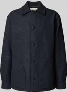 Forét Jacke aus Woll-Mix mit Umlegekragen und Knopfleiste