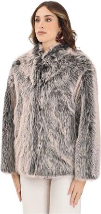 Patrizia Pepe Femme, Vestes, Gris, Taille: 36 FR Veste Douce et Moelleuse