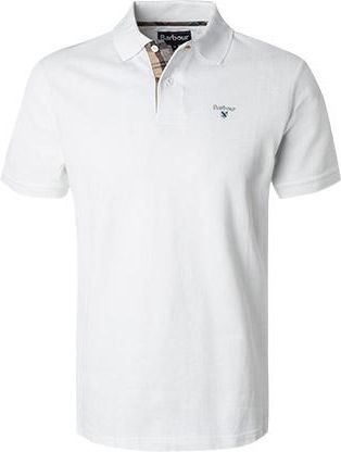 Barbour Herren Polo-Shirt wei&szlig; Baumwoll-Piqu&eacute;