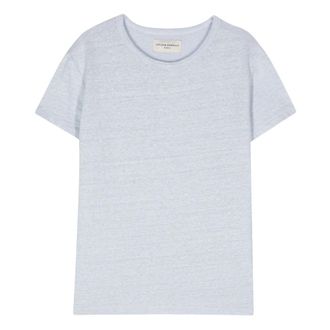 Officine G&eacute;n&eacute;rale Lara Piece Dyed French Linen - - Tops - Damen - Blau - XS