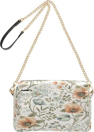 HMZXZ Sacs à bandoulière élégants à motif floral pour femmes, sacs à main en cuir, petits sacs à main à bandoulière, fleur de printemps