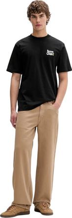 Barrow Barrow, Homme, Tops, Noir, Taille: S T-shirt en coton avec logo imprim&eacute; sur le devant