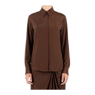 Dries Van Noten Femme, Blouses et Chemises, Brun, Taille: 40 FR Chemise Marron avec Style Unique