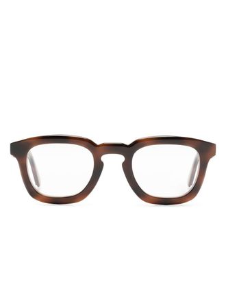 Moncler Eckige Brille in Schildpattoptik - Braun