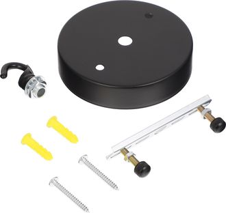 Artibetter Vintage Kronleuchter Deckenplatte 10X10Cm Schwarz Eisen Deckenrosette Zubeh&ouml;r F&uuml;r H&auml;ngelampe K&uuml;chen- Und Badezimmerbeleuchtung Innenbeleuchtung