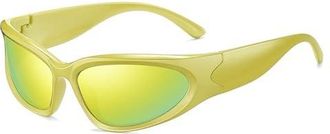 Generic Lunettes De Soleil Sport &Agrave; Monture Fine For Hommes Et Femmes, Outdoor(Yellow)