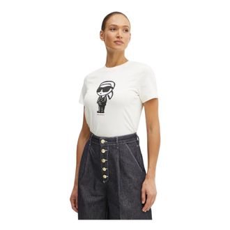 Karl Lagerfeld Ikon Sketch T-Shirt - - Tops - Damen - Beige - L