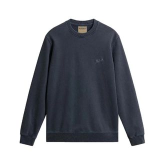 Woolrich Garment-Dyed Crewneck - - Sweatshirts & Hoodies - Herren - Blau - S