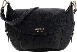 Guess sac &agrave; &eacute;paule bandouli&egrave;re Marsha Flap Shoulder Bag Black noir
