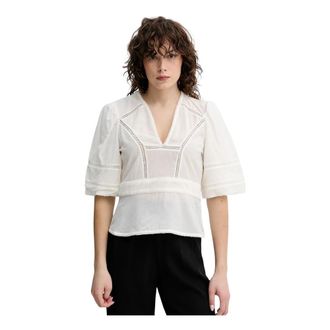 Munthe Florise V-Ausschnitt Bluse - - Blouses & Shirts - Damen - Wei&szlig; - XS