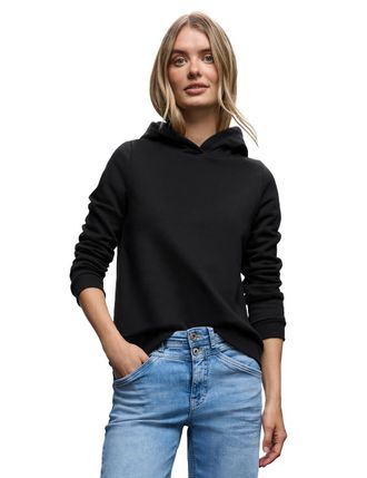 Street One Damen 3016949 Sweatshirt Mit Kapuze, Schwarz, 36 EU