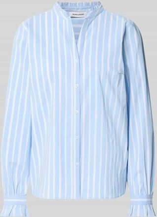 More & More Regular Fit Bluse mit V-Ausschnitt