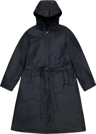Rains Femme, Vestes, Noir, Taille: 40 FR Veste A-Line Longer W