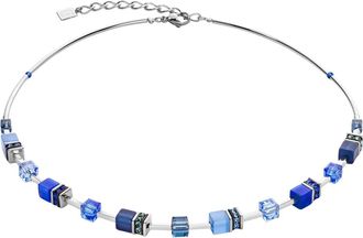 Coeur de Lion Halskette - GeoCUBE Iconic Lite Halskette - Gr. unisize - in Blau - f&uuml;r Damen