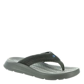 Skechers Tongs Sargo Point VistaFlop pour homme, Maille tricot&eacute;e anthracite, 41 EU