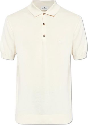 Etro Homme, Tops, Beige, Taille: 2XL Polo avec logo brod&eacute;