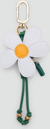 Mango Schl&uuml;sselanh&auml;nger mit Blumen-Charm cremewei&szlig; - Damen - Einheitsgr&ouml;&szlig;e - MANGO