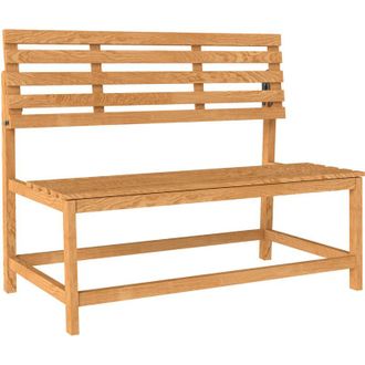 OUTSUNNY 2-Sitzer Gartenbank Holz, wetterfest Sitzbank, UV-Best&auml;ndig Gartenm&ouml;bel mit Umwandelbare R&uuml;ckenlehnen, Parkbank 240kg belastbar, Holzbank f&uuml;r Balkon